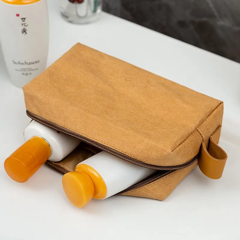Wholesale Waterproof Kraft Paper Cosmetic Bag Bulk Wholesale Supplier