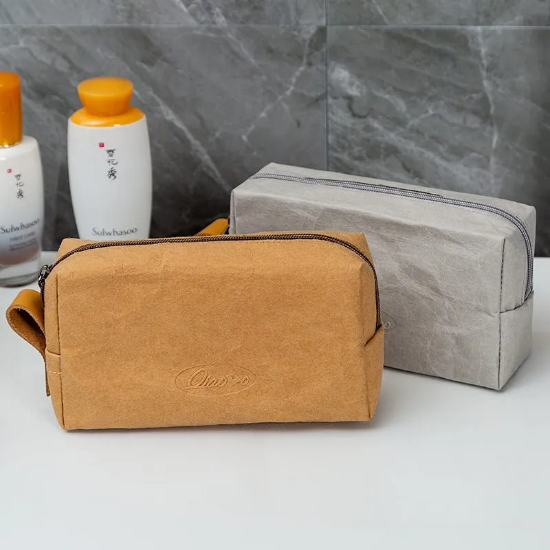 Wholesale Waterproof Kraft Paper Cosmetic Bag Bulk Wholesale Supplier