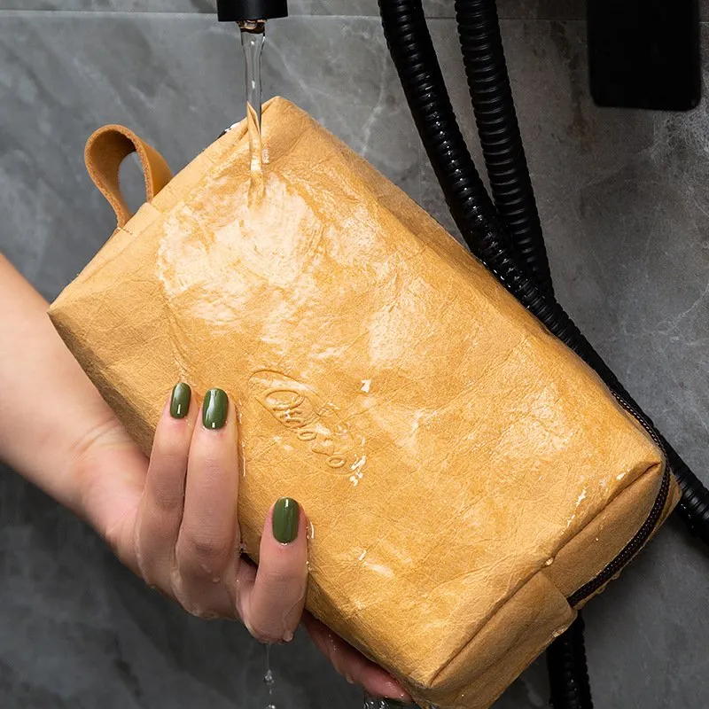 Wholesale Waterproof Kraft Paper Cosmetic Bag Bulk Wholesale Supplier