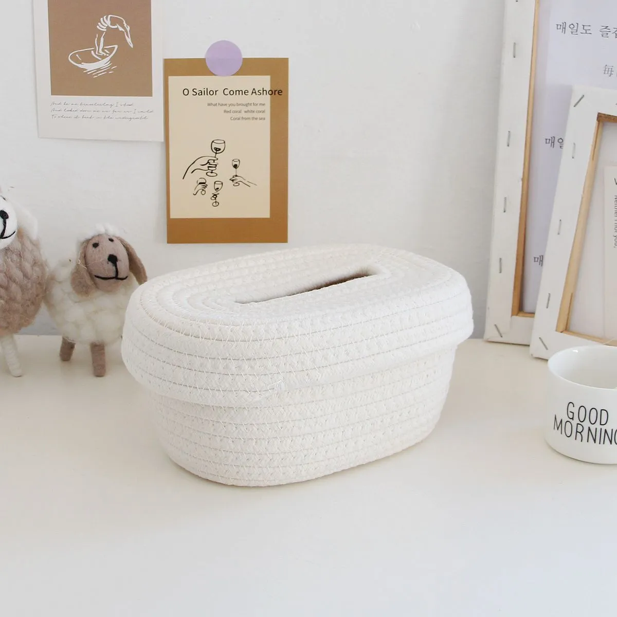 Wholesale Simple Cotton Rope Woven Tissue Box Holder