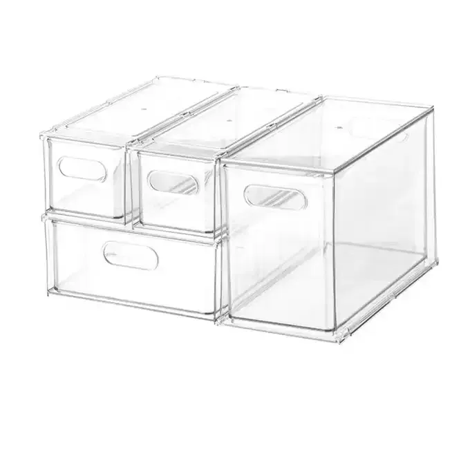 Wholesale Plastic Fridge Organizer Drawer Pull Out Bins Freezer Food ...