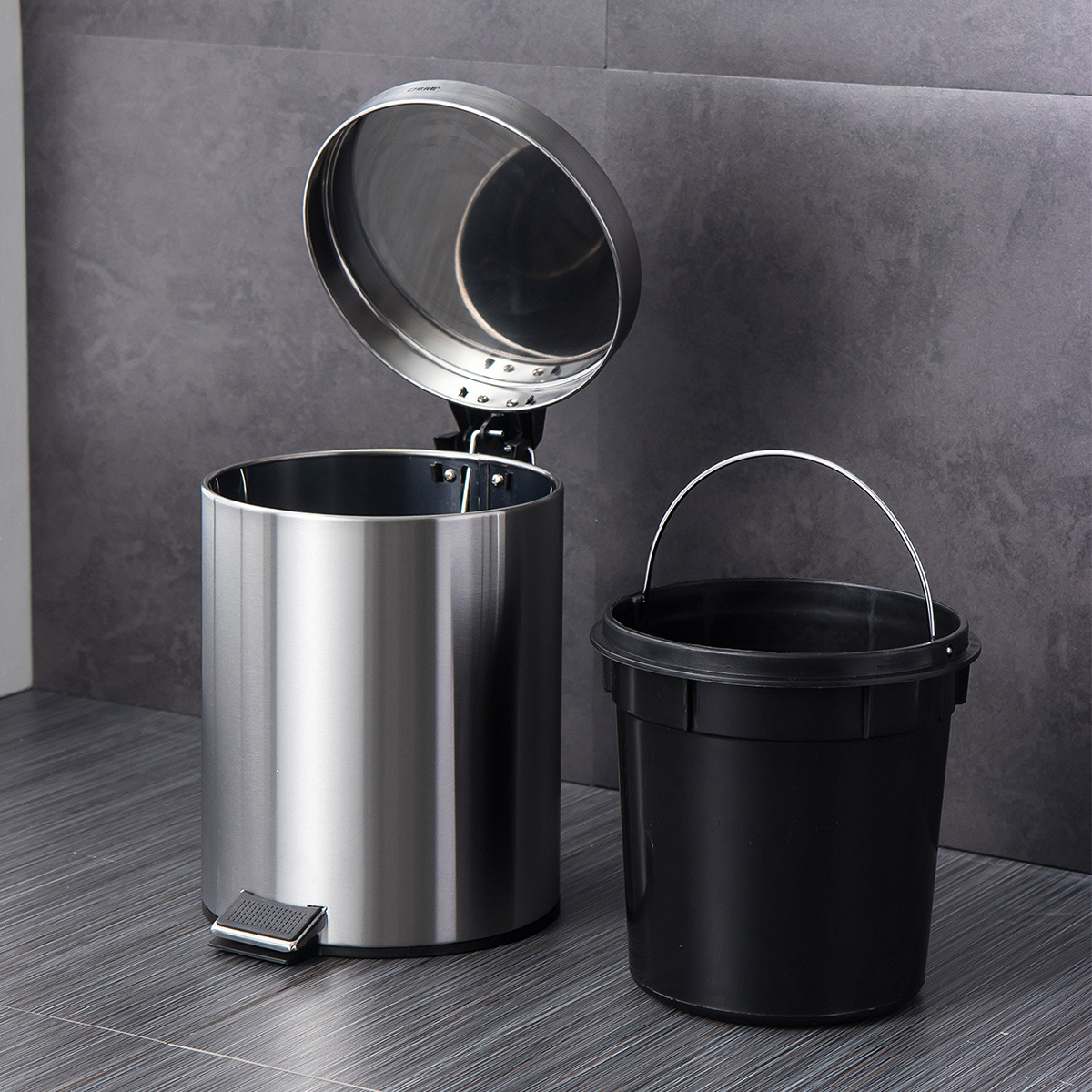 Foot operated waste bin with lid - One-Stop China Sourcing Agent for ...